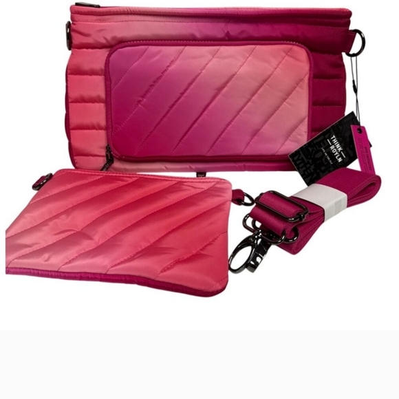 Bags | Stylish Pink Quilted Womens Bag Set | Poshmark